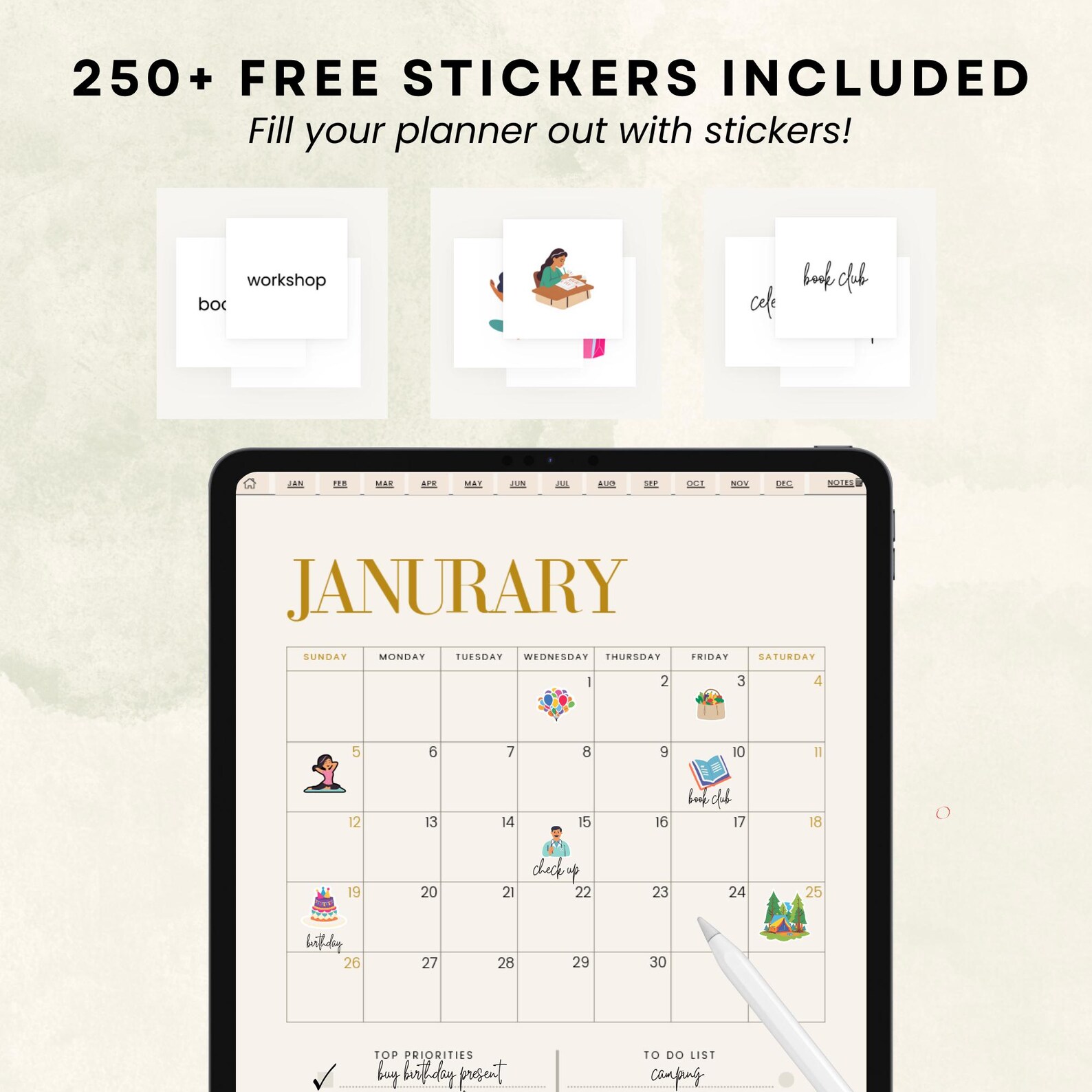 2025 Digital Planner Goodnotes Planner Dated Planner iPad Planner ...