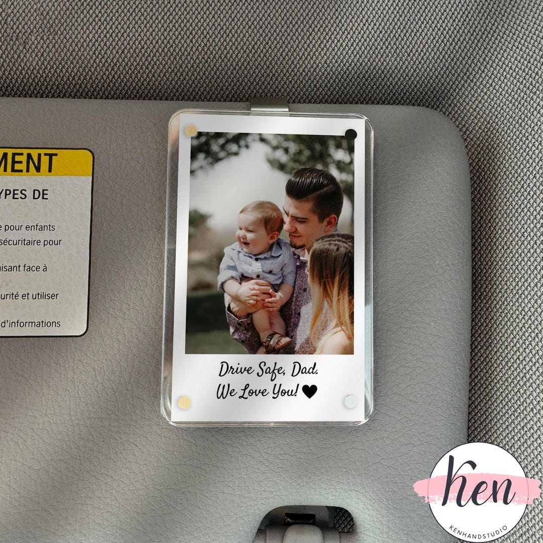 Personalized Photo Car Visor Clip - Custom Sun Visor Decoration for Car ...