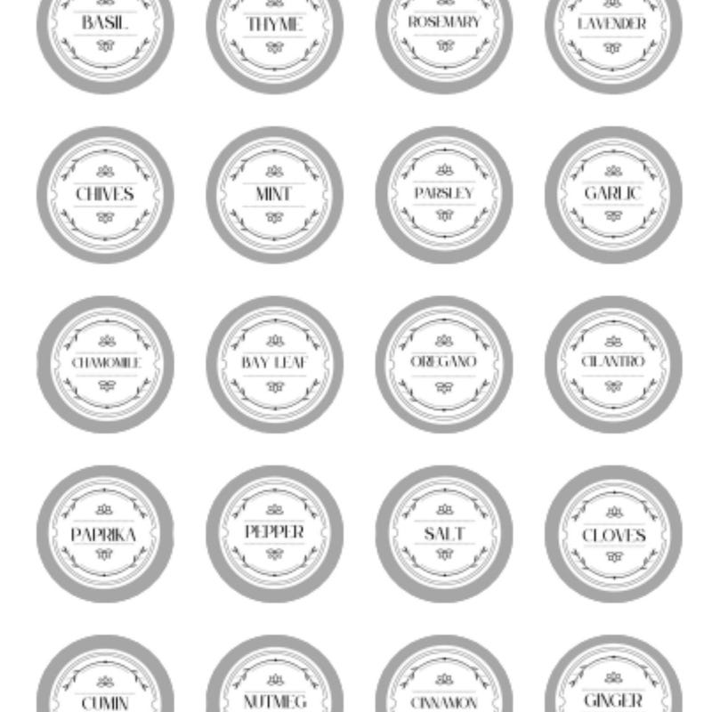 Round Spice Labels - Etsy