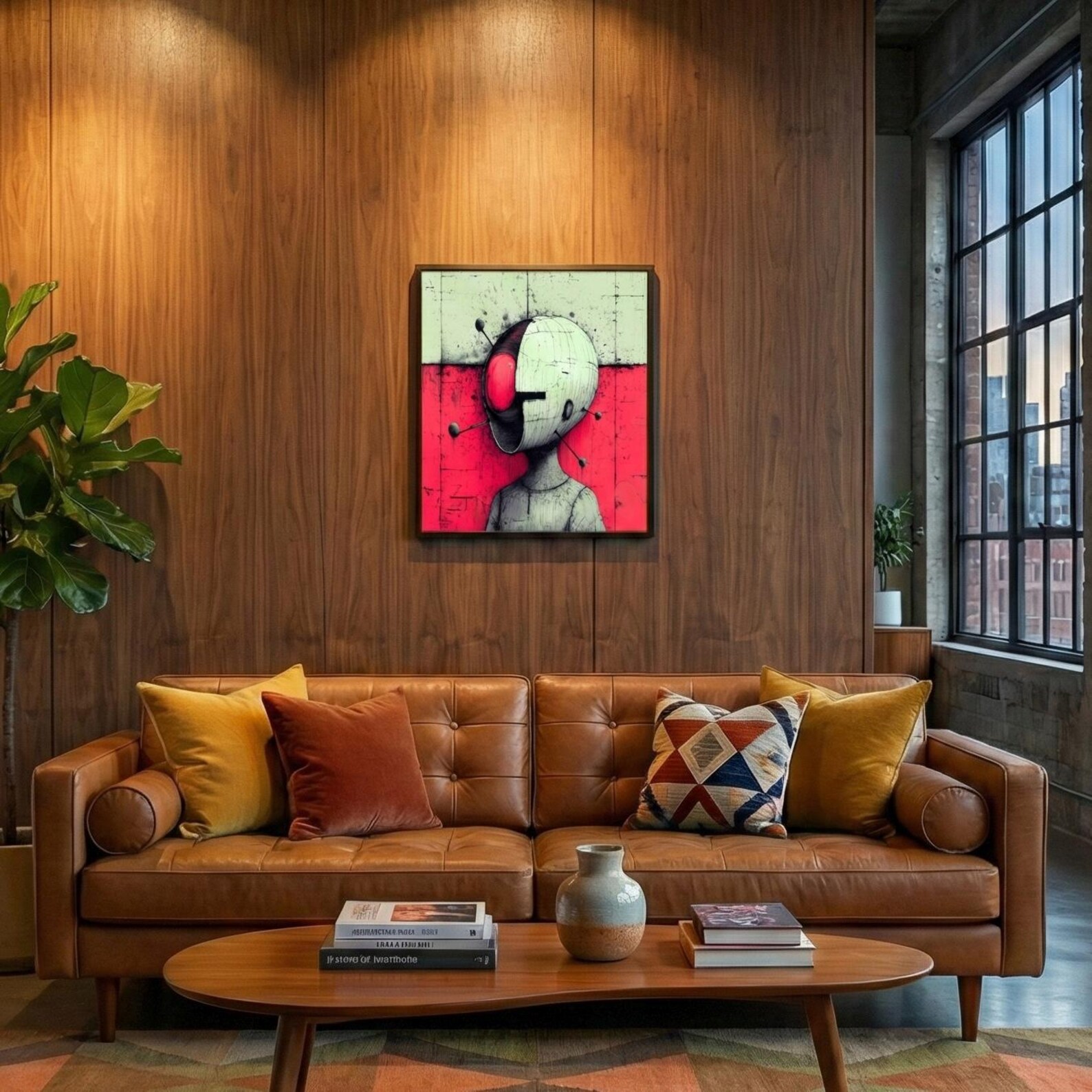 Cracked - Emotional Surreal Art Poster: Vibrant and Personal Red Themed ...
