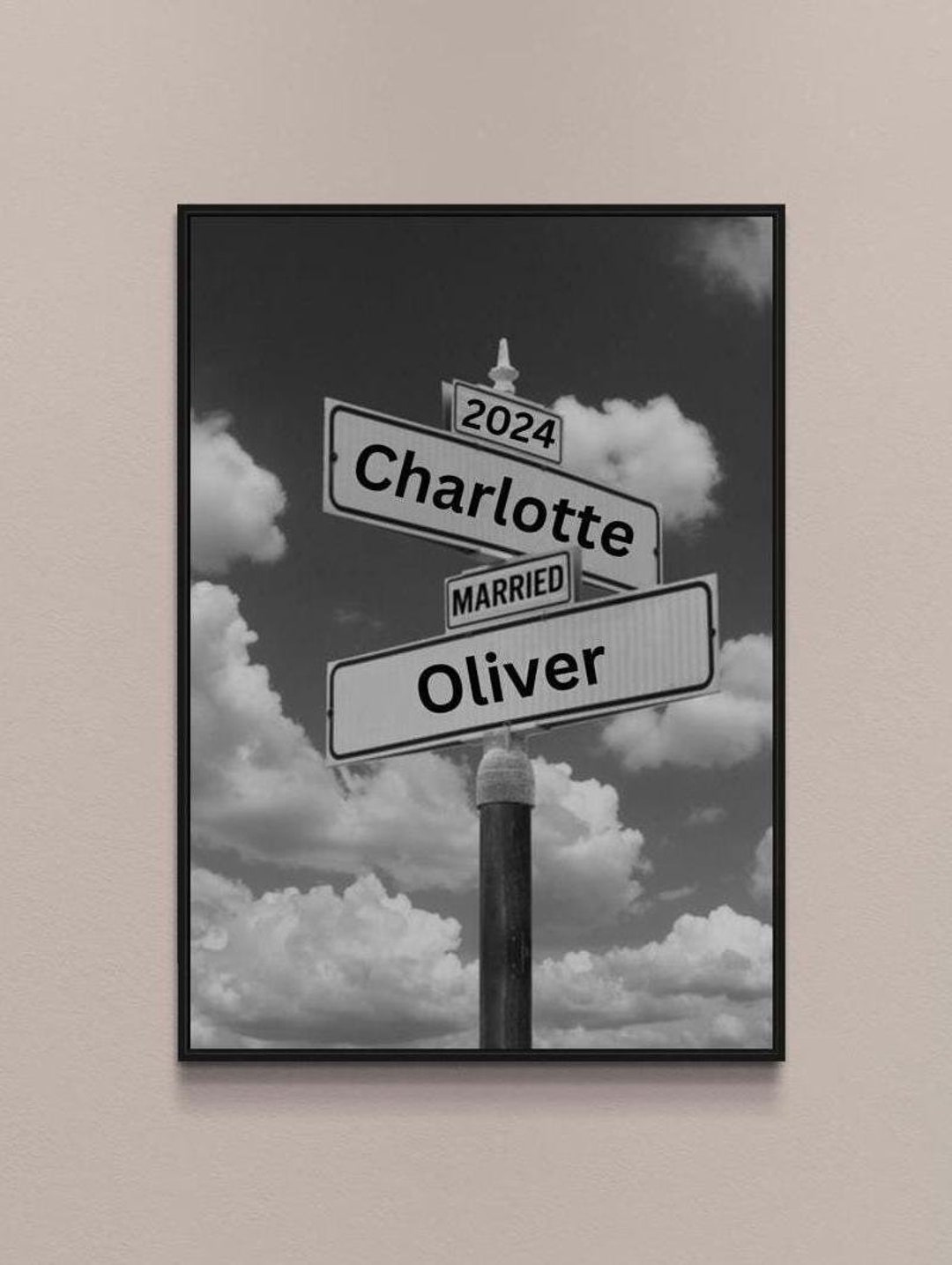 Personalized Name Vintage Street Sign Poster, Custom Name Direction ...