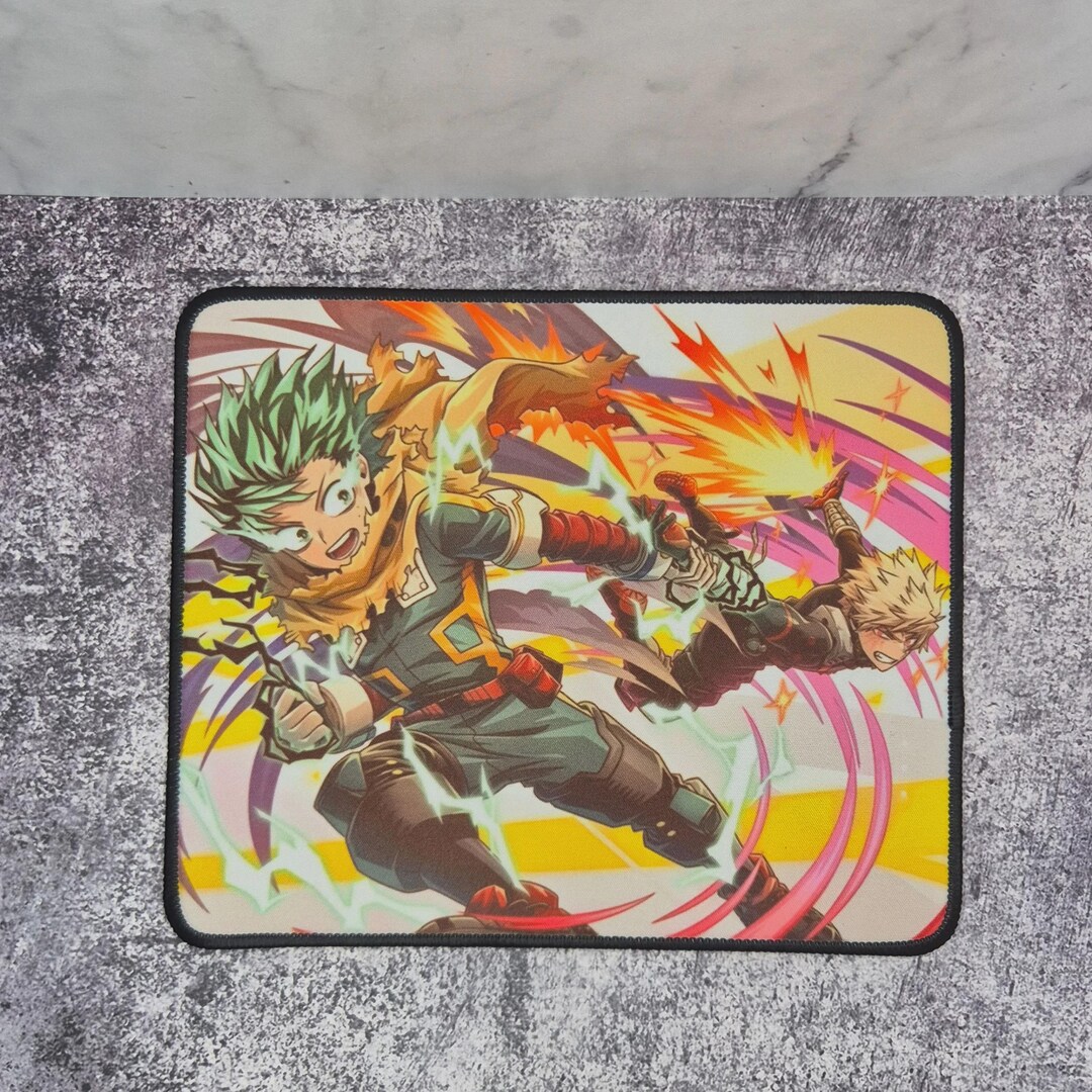 Deku & Bakugo Mouse Pad – My Hero Academia Anime Desk Mat – Save All ...
