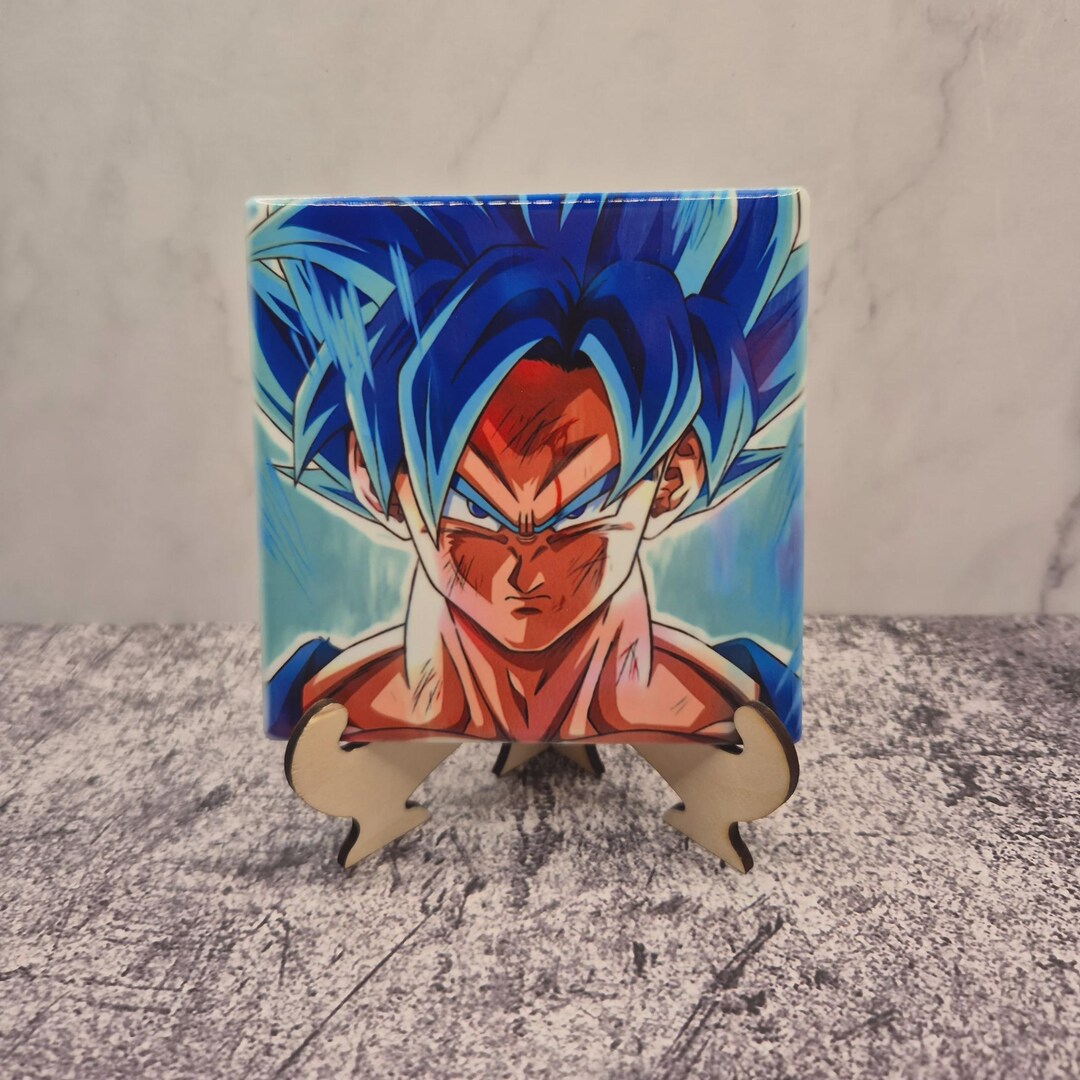 Goku Super Saiyan Blue Coaster: Dragon Ball Z Fan Art - Etsy