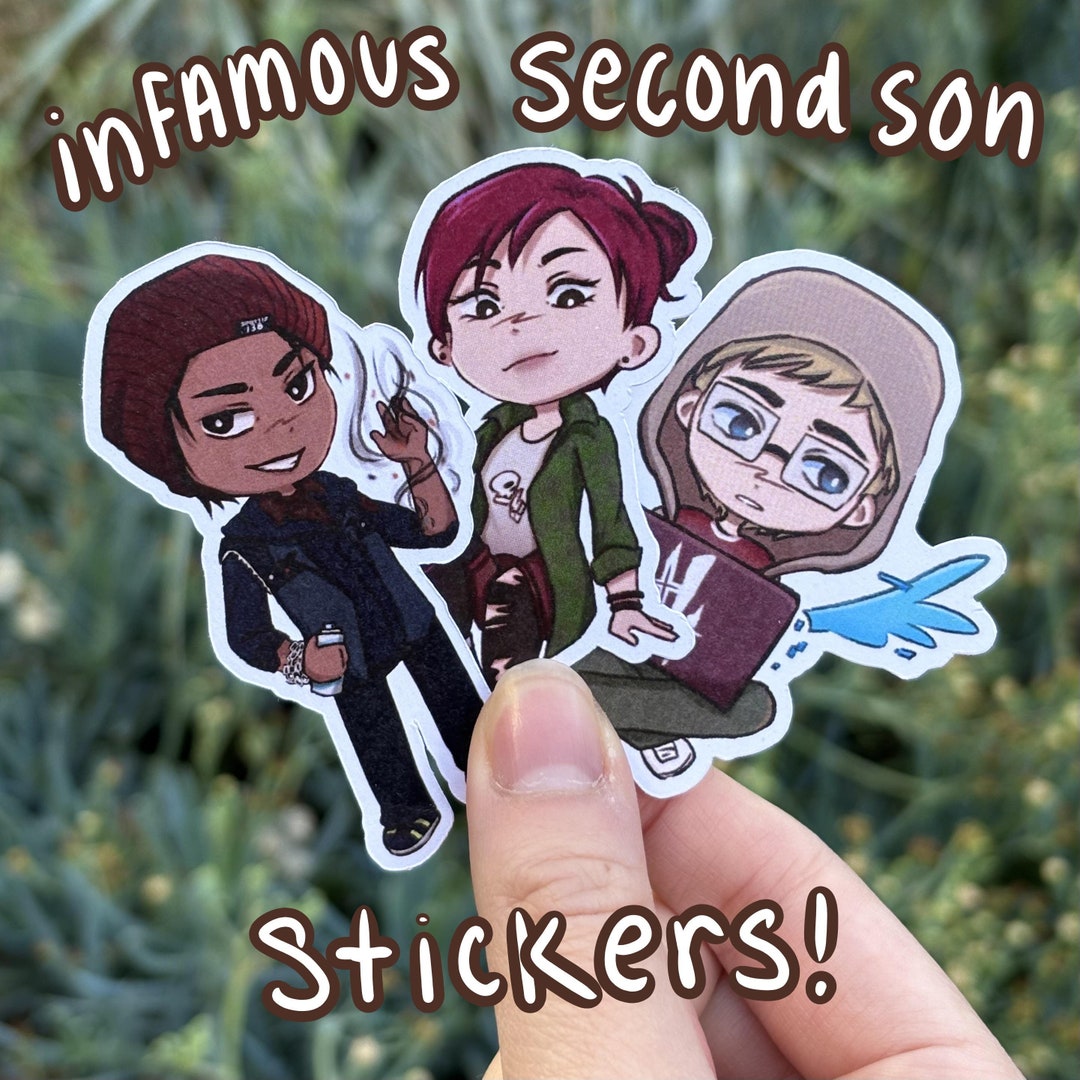 Infamous Second Son - Vinyl Stickers - Delsin Rowe, Fetch "abigail ...