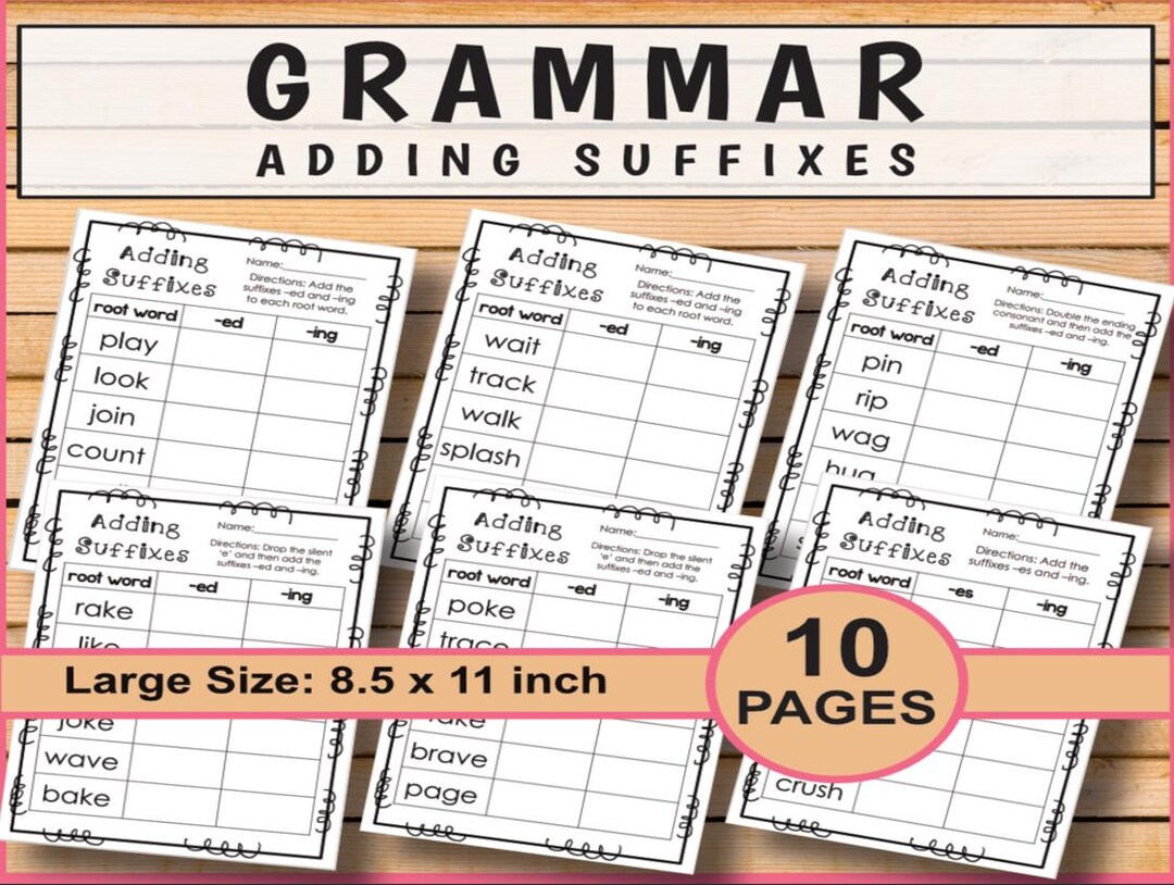 Grammar: Suffixes -ed -ing Word Endings Grammar Interactive Notebook ...