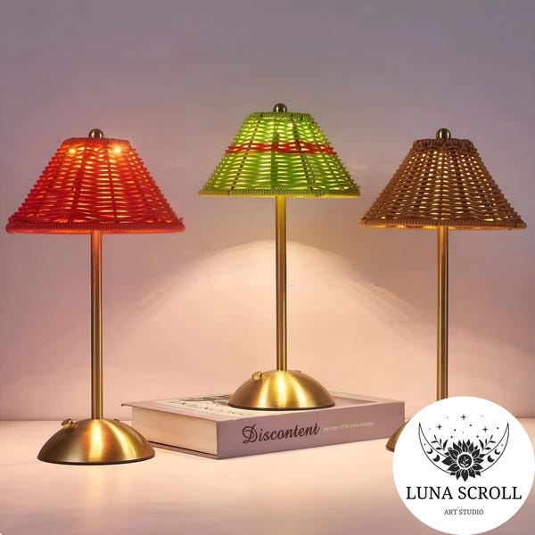 Wicker Bedside Lamps - Etsy UK