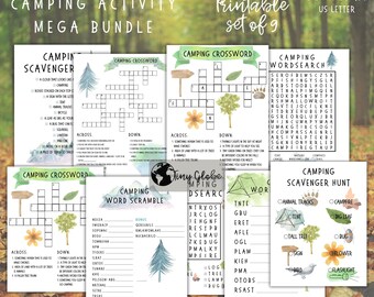 Camping Activity Bundle Printable (big Explorers) - Etsy