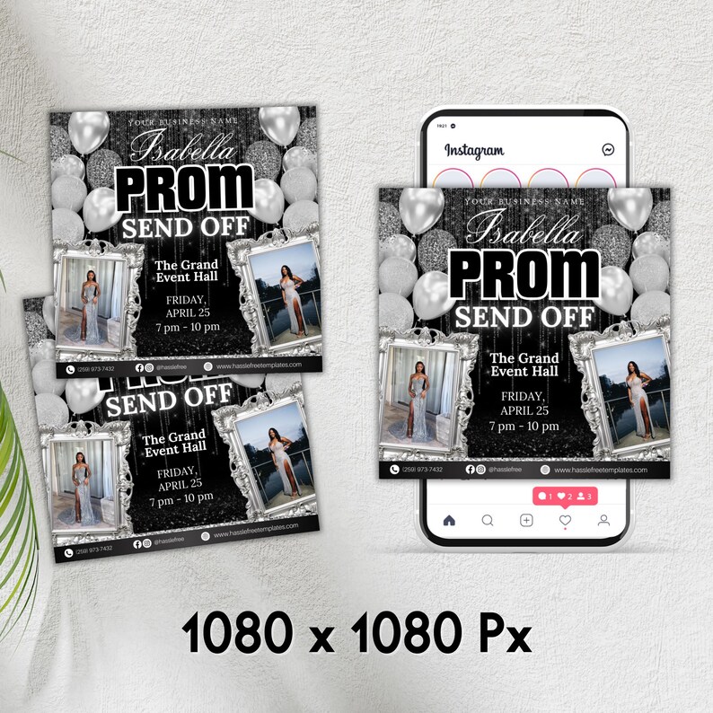 Prom Invitation, Prom Send off Flyer, Prom Invitation Flyer, Prom Flyer ...
