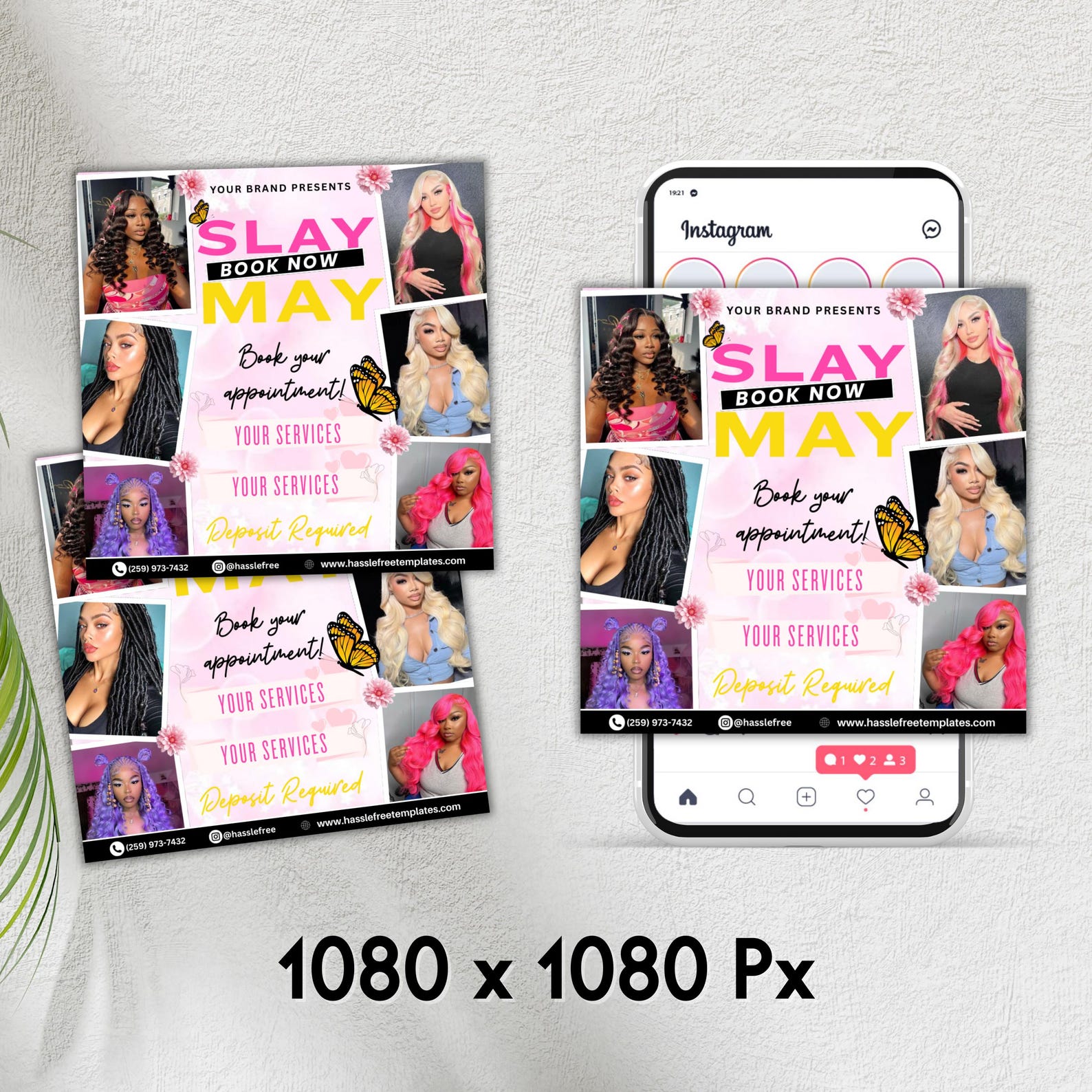 May Booking Flyer Canva Template, Diy May Flyer, Hair Flyer, Mother's ...