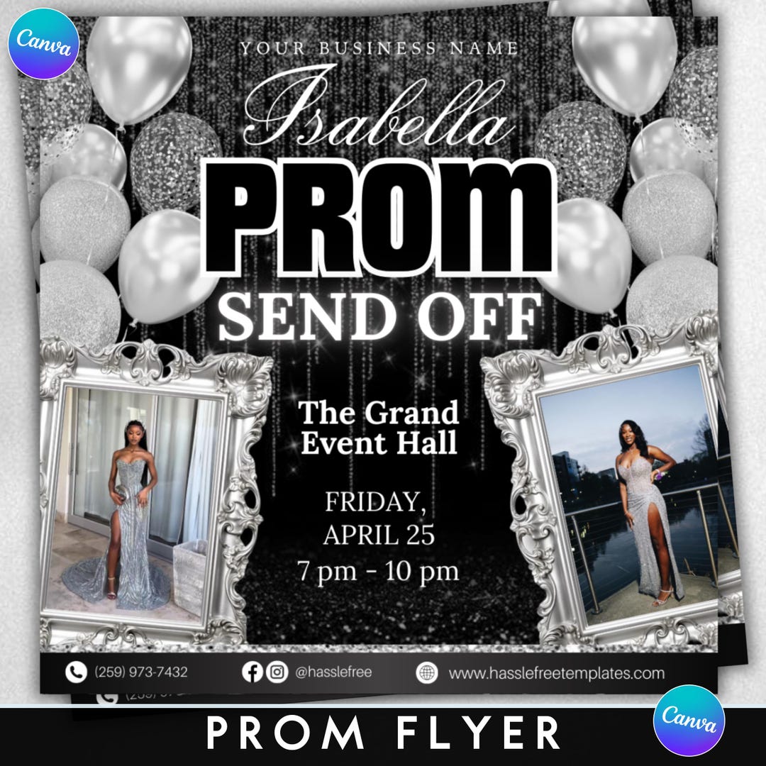 Prom Invitation, Prom Send off Flyer, Prom Invitation Flyer, Prom Flyer ...