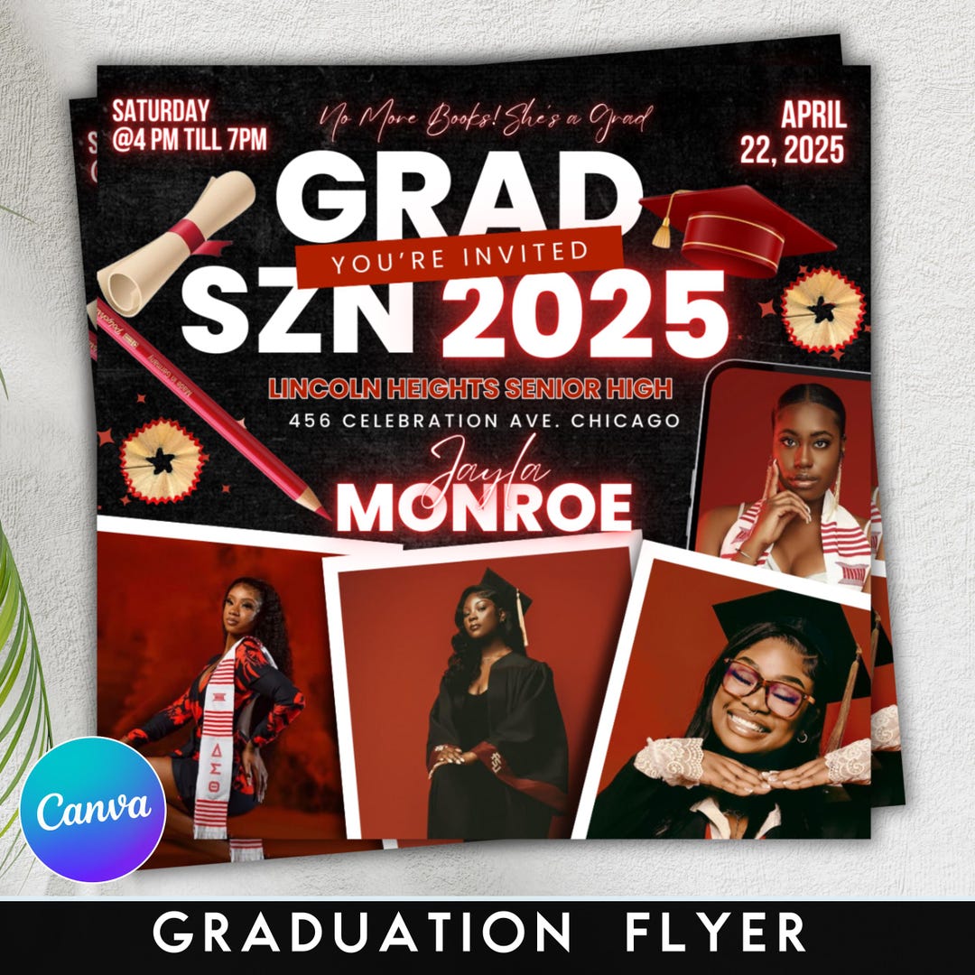 Graduate Flyer, Graduation Party, Graduation Invitation, Grad She Did ...