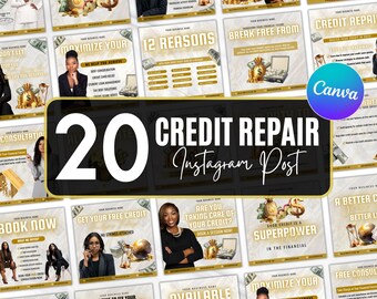 Credit Repair Instagram Post,credit Repair Social Media Template,credit ...