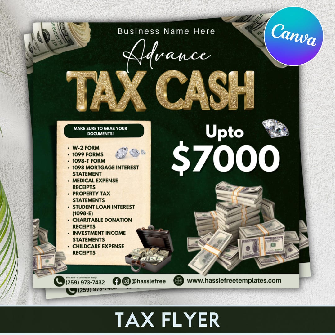Tax Preparation Flyer, Tax Flyer, Tax Season, Tax Prep Season Flyer ...