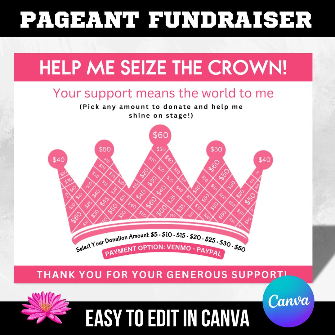 Pageant Fundraiser, Pageant Crown Fundraiser, Pageant Fundraising ...