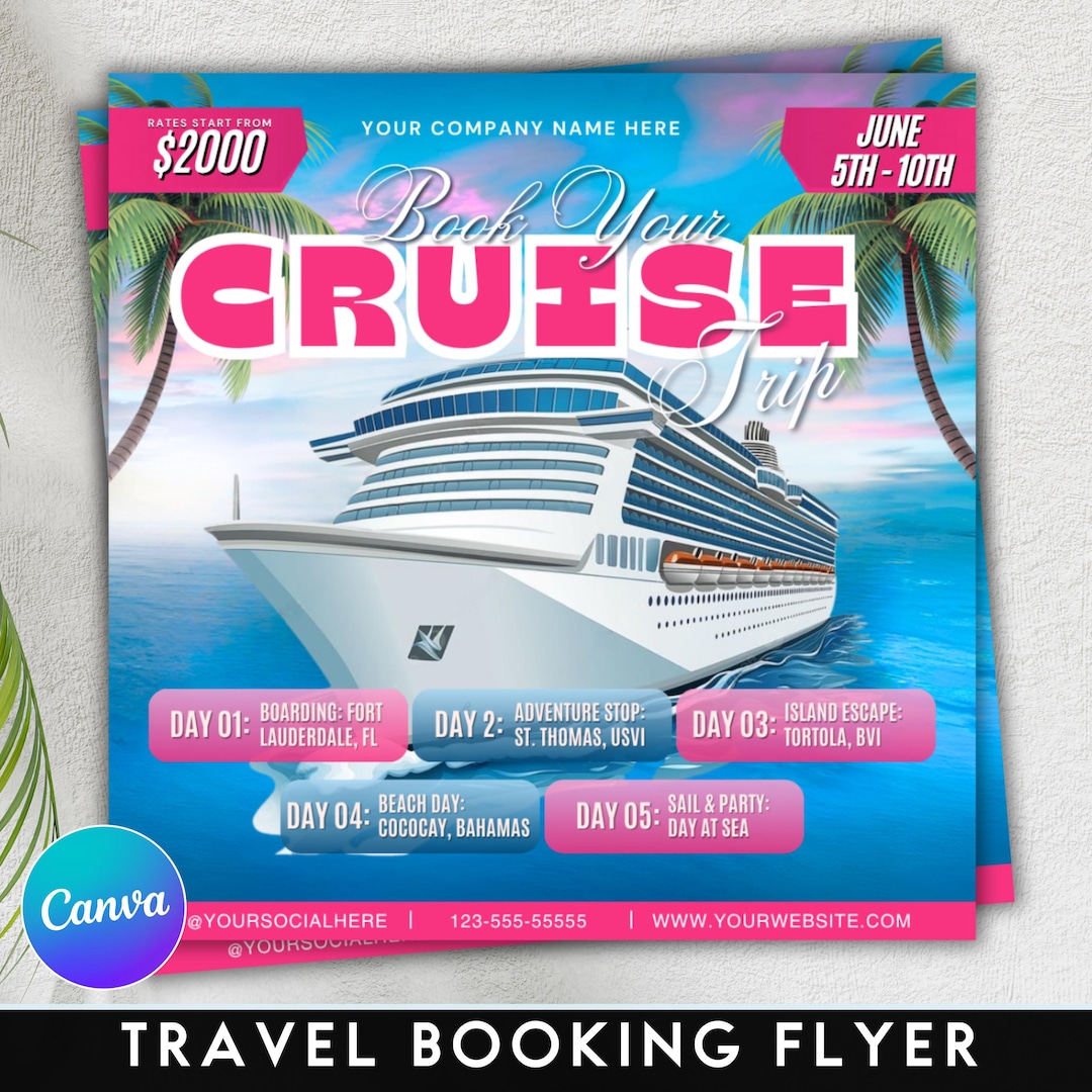 Cruise Trip Flyer, Trip Flyer, Cruise Flyer, Cruise Travel Flyer ...