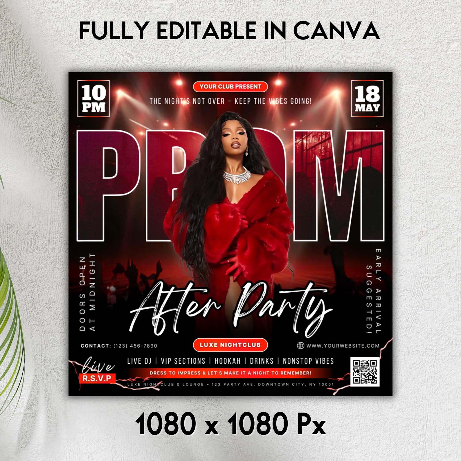 Prom After Party Flyer, College School After Party, Prom Season Flyer ...