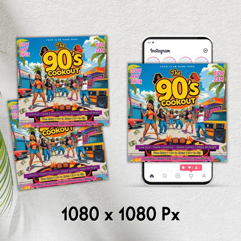 Freaknik Party Flyer, 90's Cookout Flyer, Nightclub Flyer, Pool Mansion ...