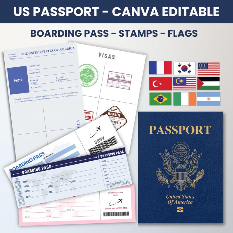 Pretend Passport - Etsy