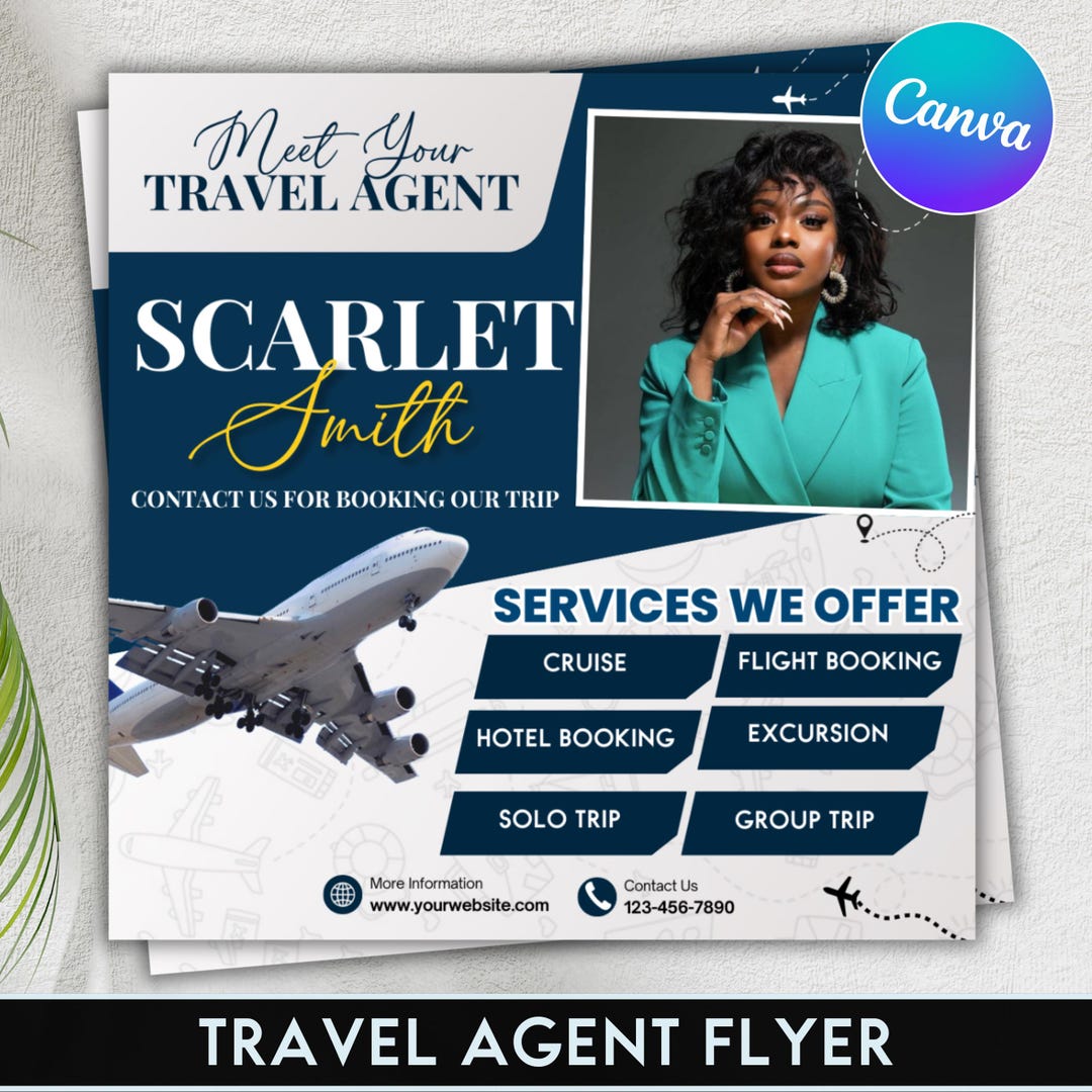 Travel Agent Flyer, DIY E-flyer Template, Travel Flyer, Vacation Flyer ...