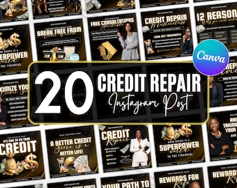 Credit Repair Instagram Post,credit Repair Social Media Template,credit ...