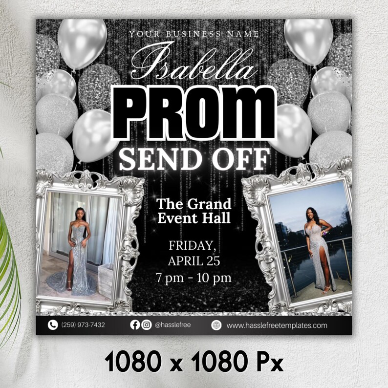 Prom Invitation, Prom Send off Flyer, Prom Invitation Flyer, Prom Flyer ...