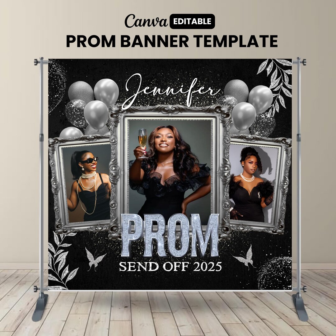 Prom Banner Template, 2025 Prom Send off Graduation Banner, Prom Party ...