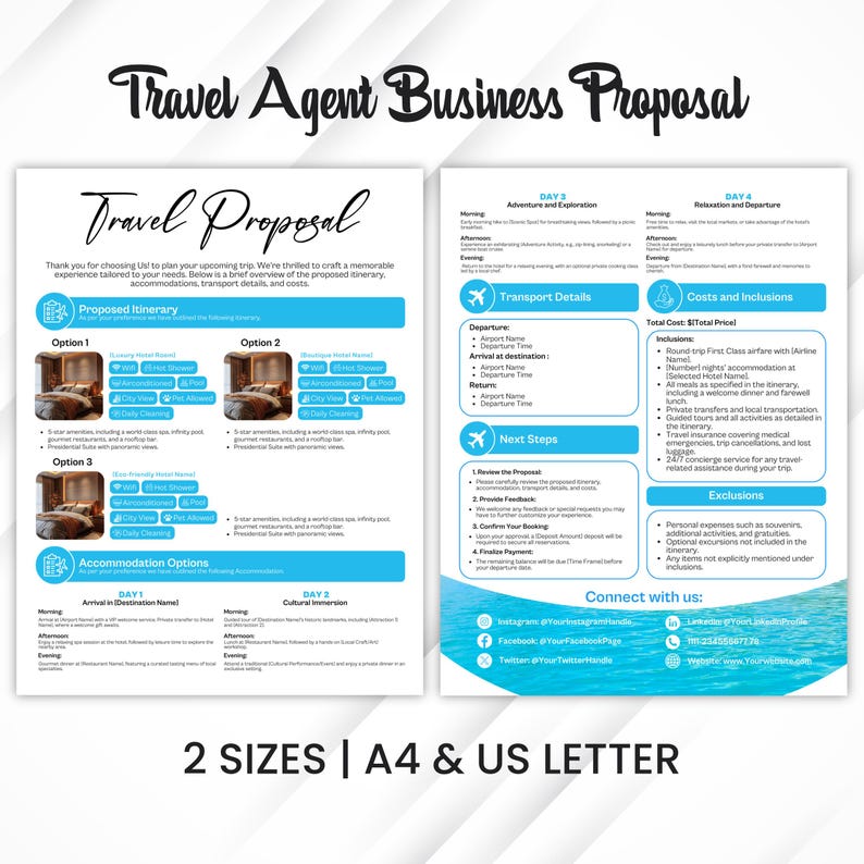 Travel Agent Forms Bundle, Travel Agent Proposal Template, Travel Agent ...