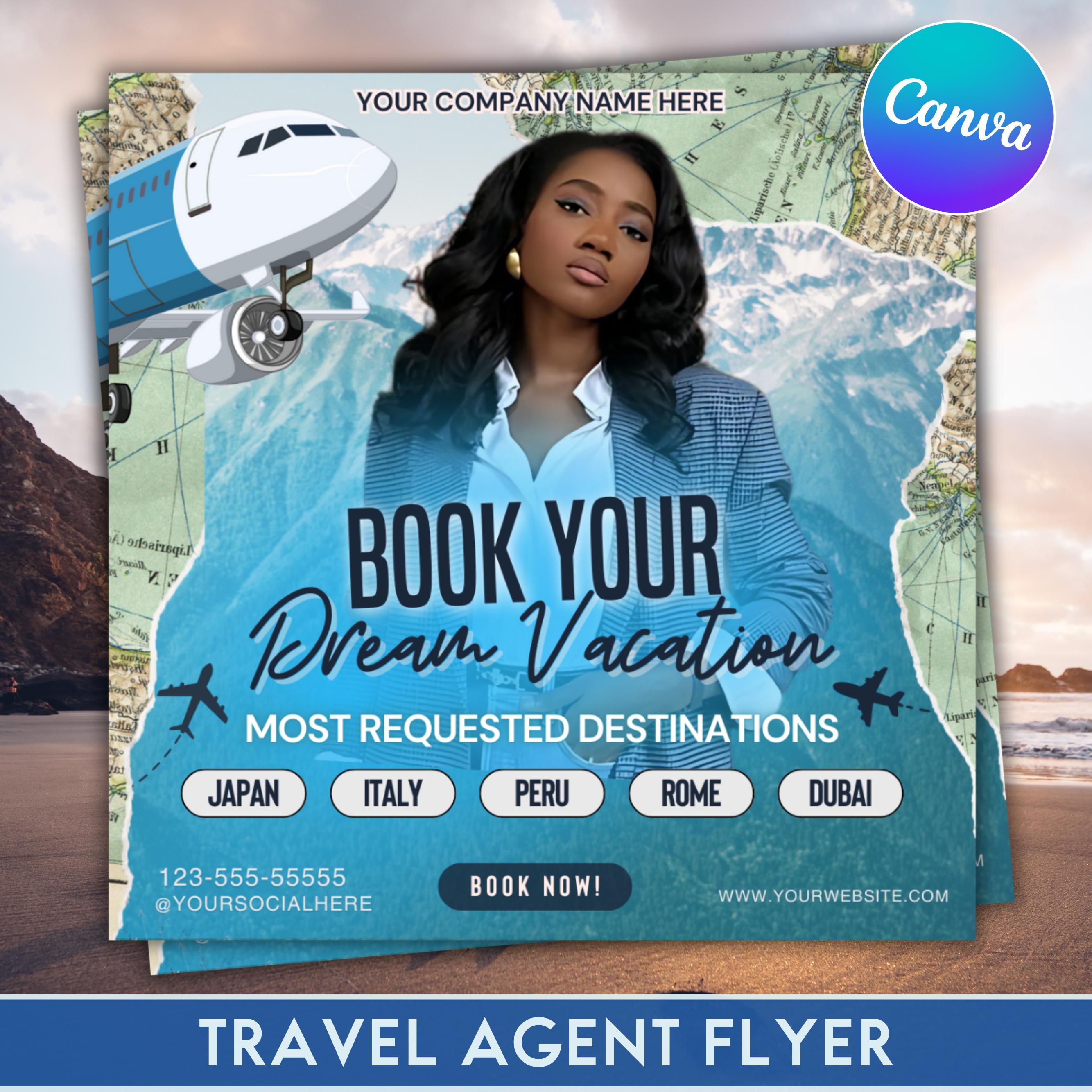 Travel Agent Flyer, DIY E-flyer Template, Travel Flyer, Vacation Flyer ...