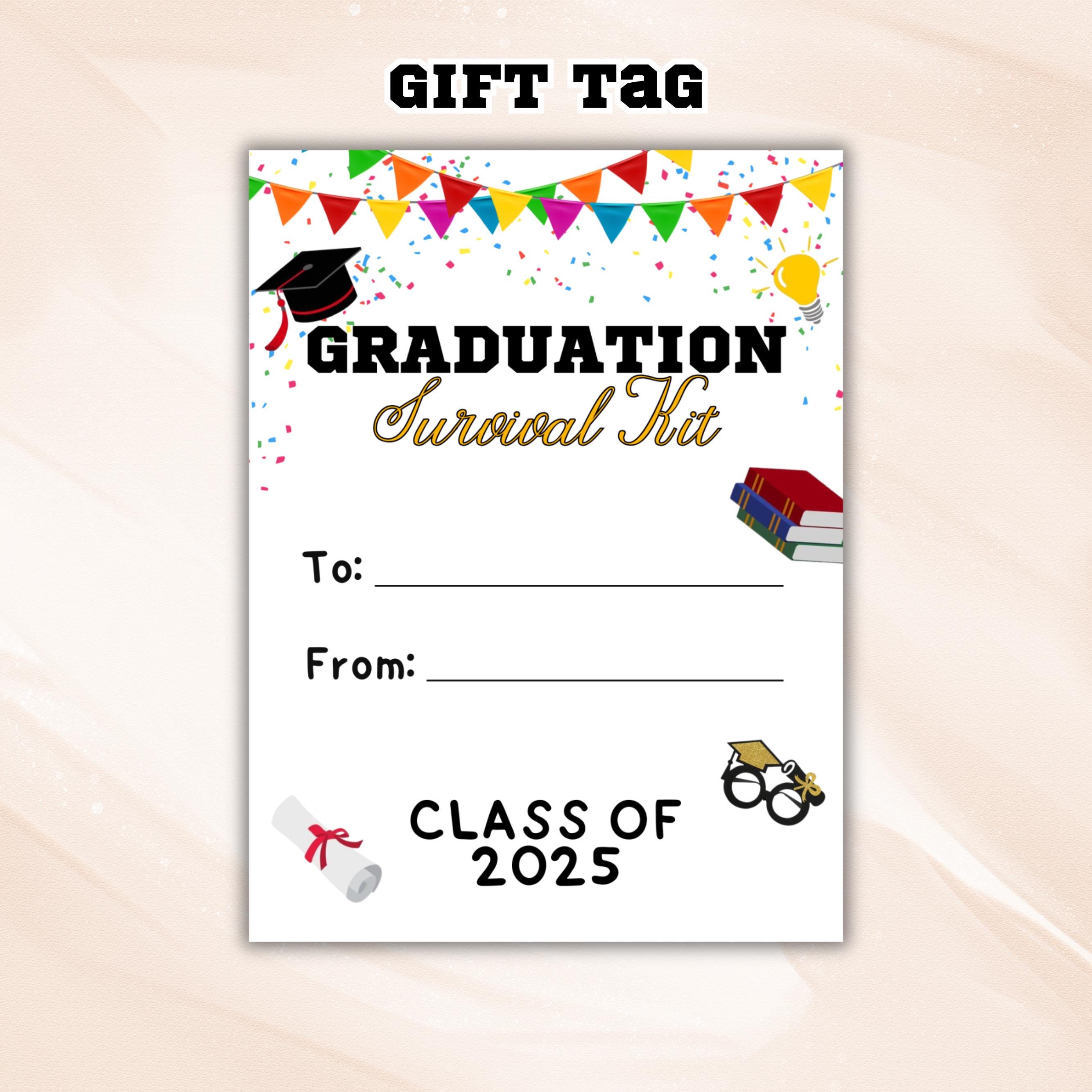 Editable Graduation Survival Kit, After Graduation Survival Kit ...