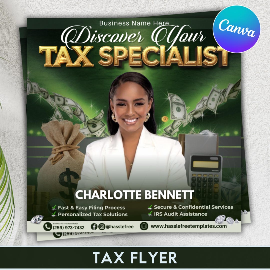 Tax Preparation Flyer, Tax Flyer, Tax Season, Tax Prep Season Flyer, Accountant Flyer, Tax Prep ...