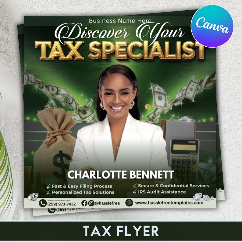 Tax Preparation Flyer, Tax Flyer, Tax Season, Tax Prep Season Flyer ...