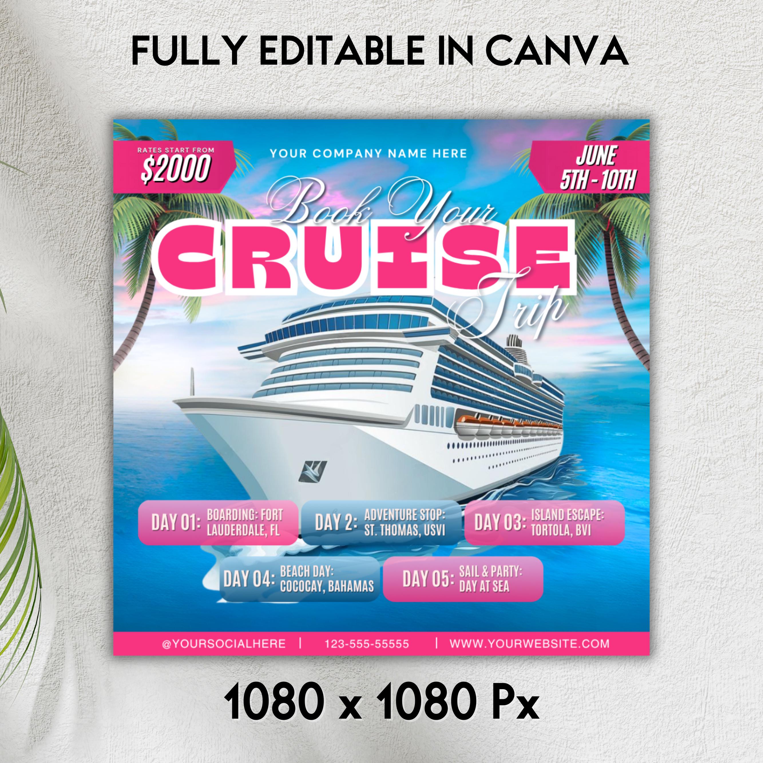Cruise Trip Flyer, Trip Flyer, Cruise Flyer, Cruise Travel Flyer ...