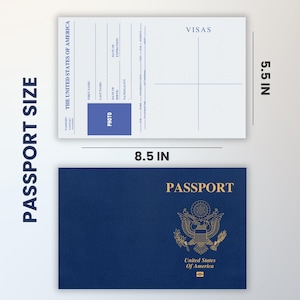 Editable Us Passports for Kids, Printable Passport for Kid for Playing ...