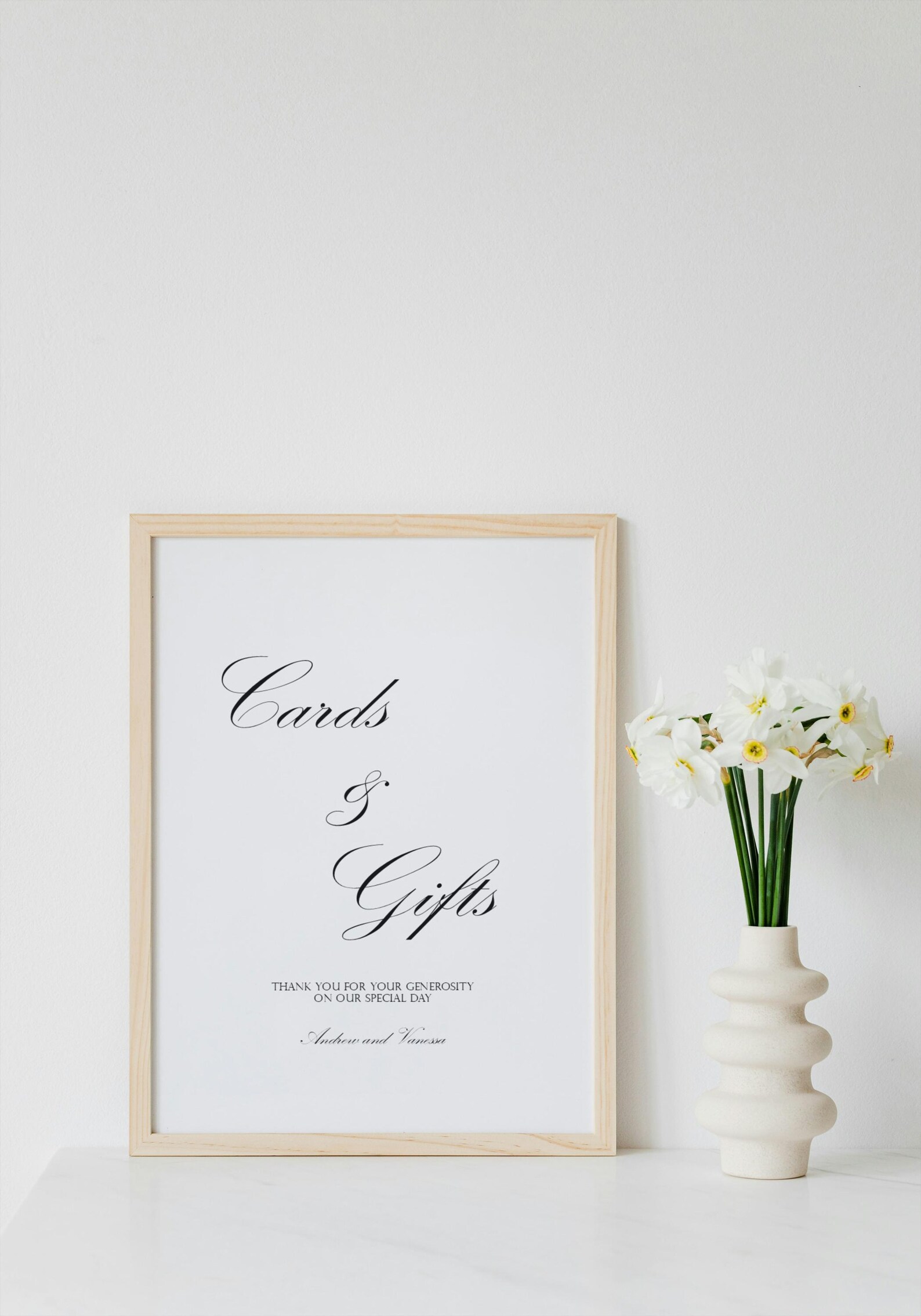 Wedding Card Table Sign Template 8 X 10 | Wedding Signage | Bridal ...