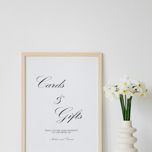 Wedding Card Table Sign Template 8 X 10 | Wedding Signage | Bridal ...