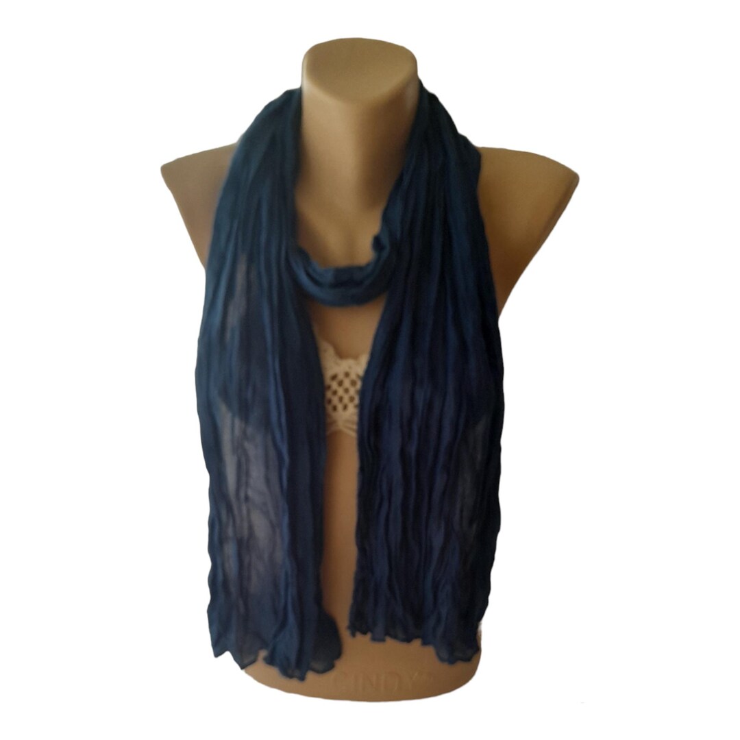 Soft Crinkle Scarf Solid Color Lightweight Scarf, Fall Scarf, Summer ...