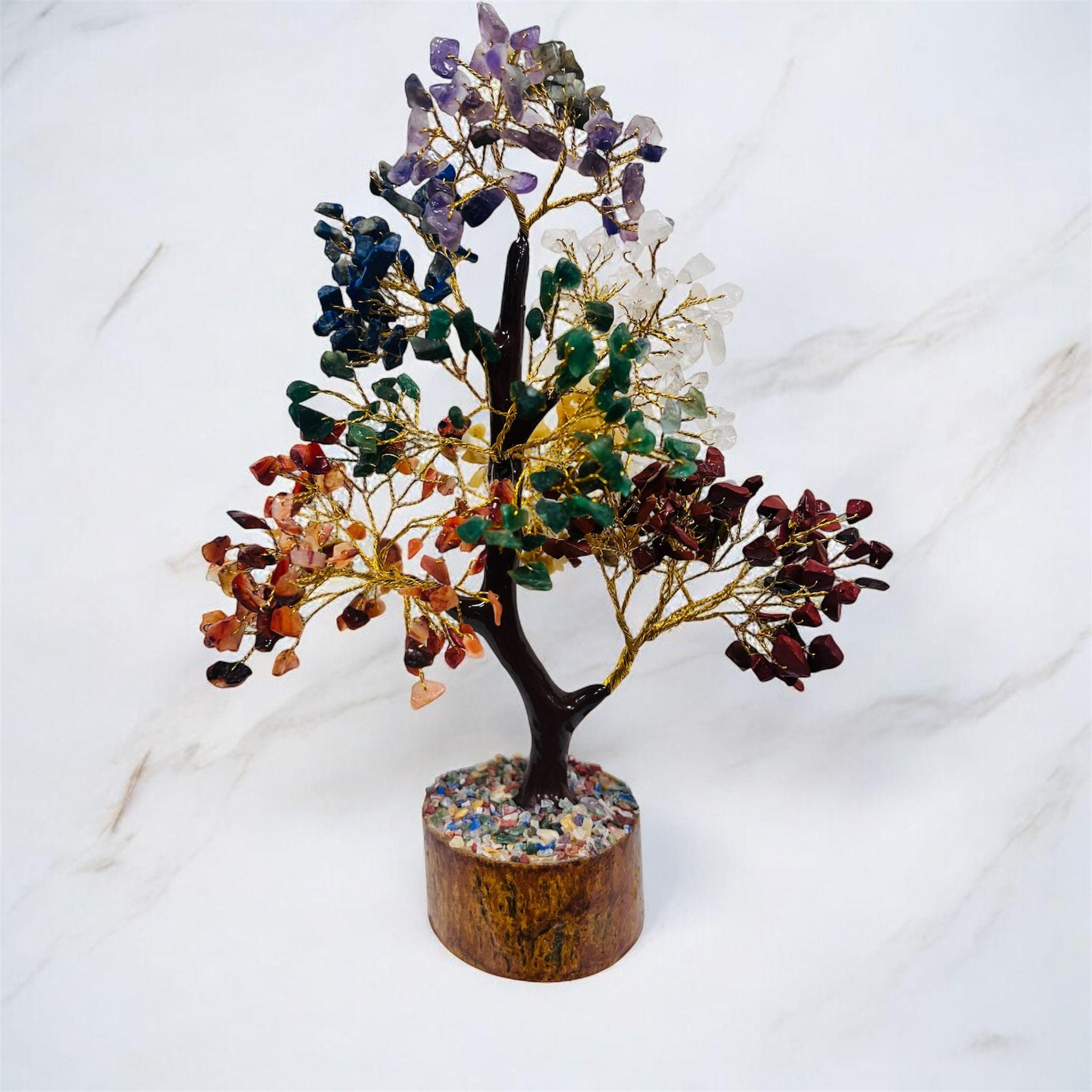 Seven Chakra Crystal Tree, Gemstone Bonsai Tree, Healing Crystals - Etsy