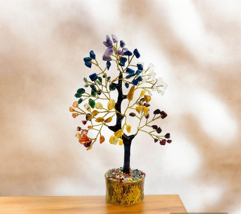 Chakra Crystal Tree, Crystal Tree, Gemstone Tree, Bonsai Tree , Seven ...
