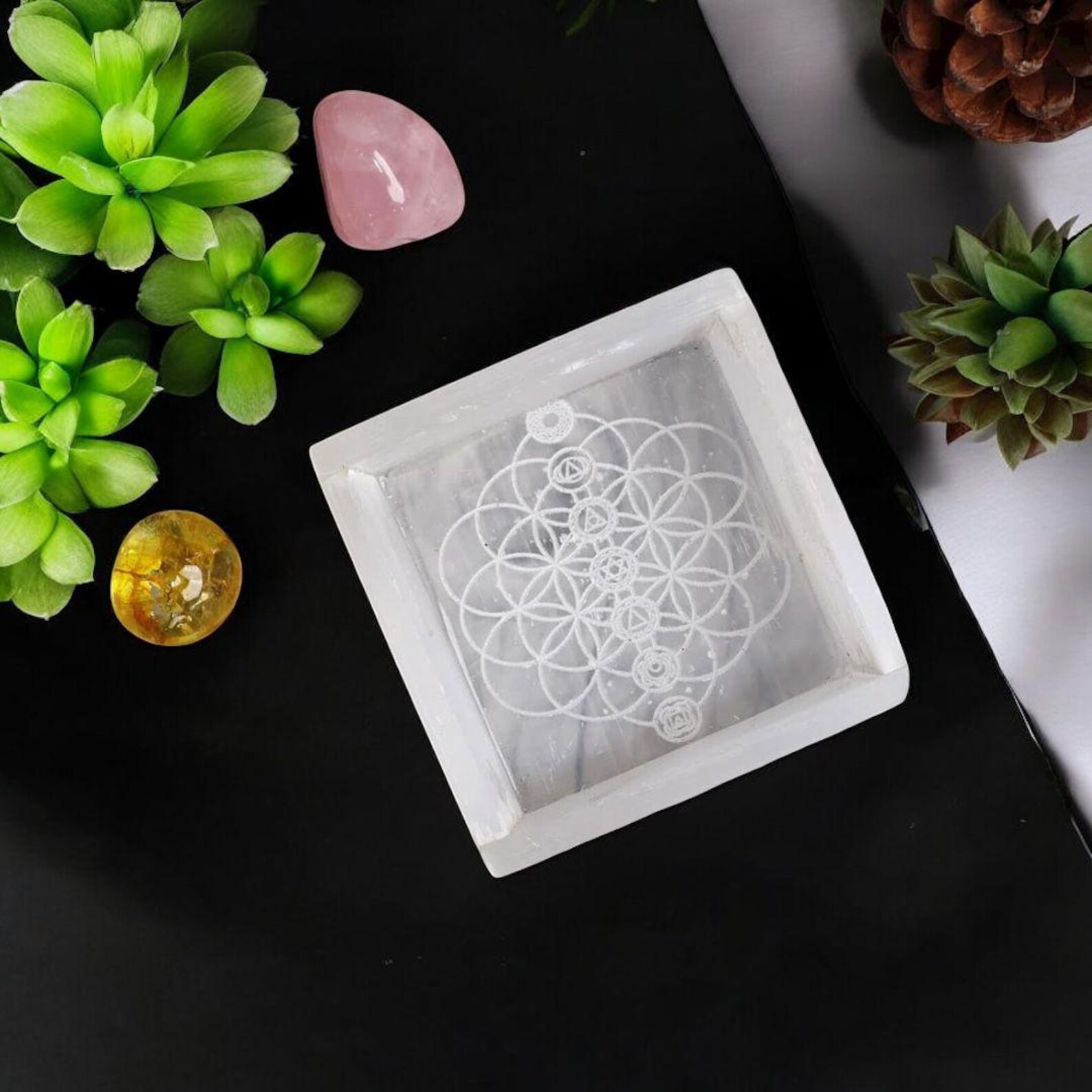 Selenite Charging Box, Crystal Cleansing, Spiritual Healing Tool - Etsy