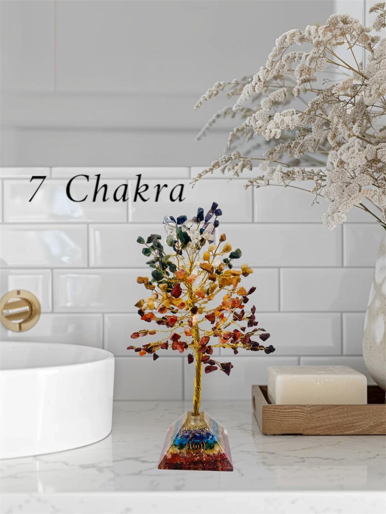 Chakra Crystal Tree, Crystal Tree, Gemstone Tree, Bonsai Tree , Seven ...