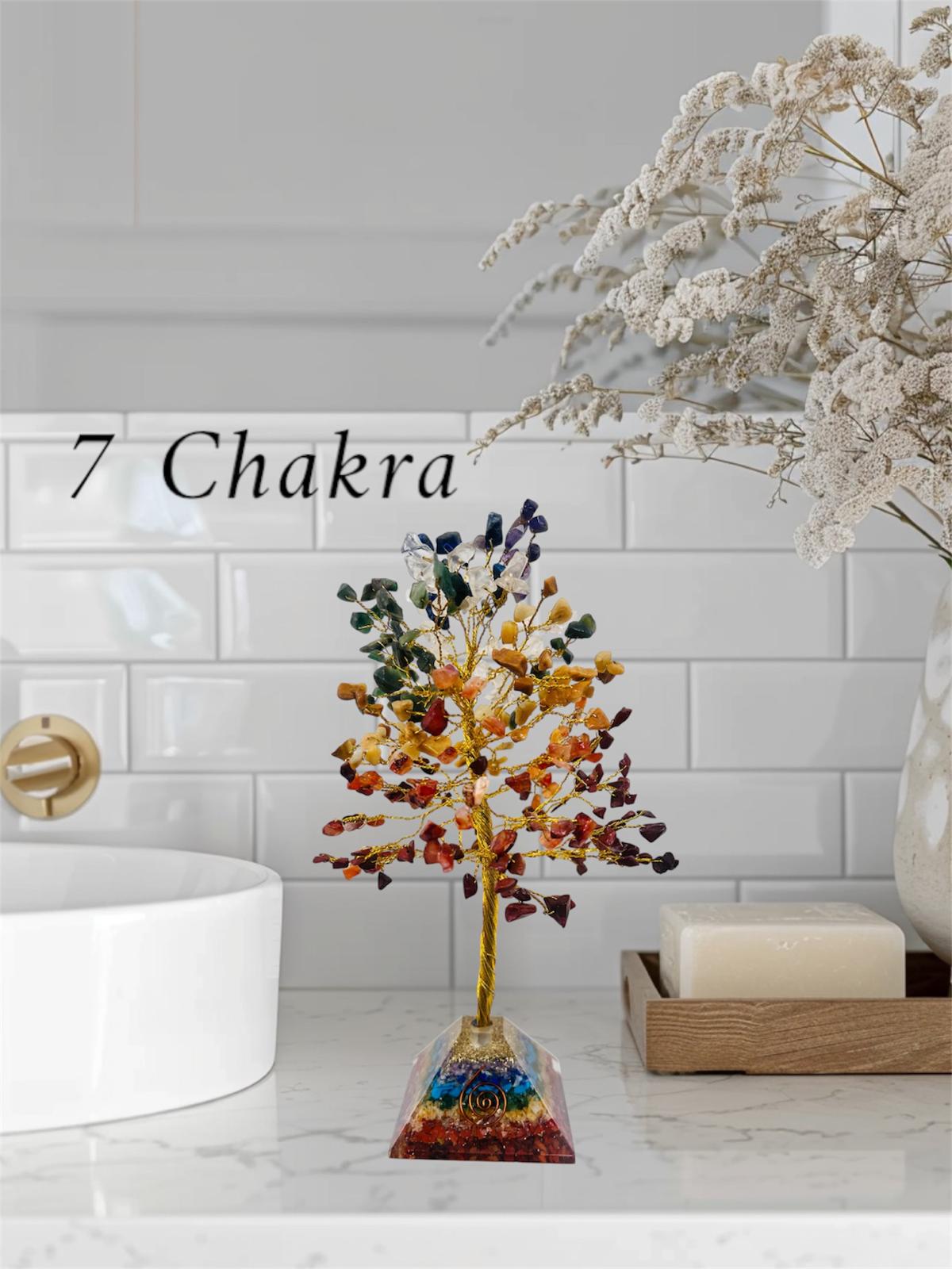 Chakra Crystal Tree, Crystal Tree, Gemstone Tree, Bonsai Tree , Seven ...