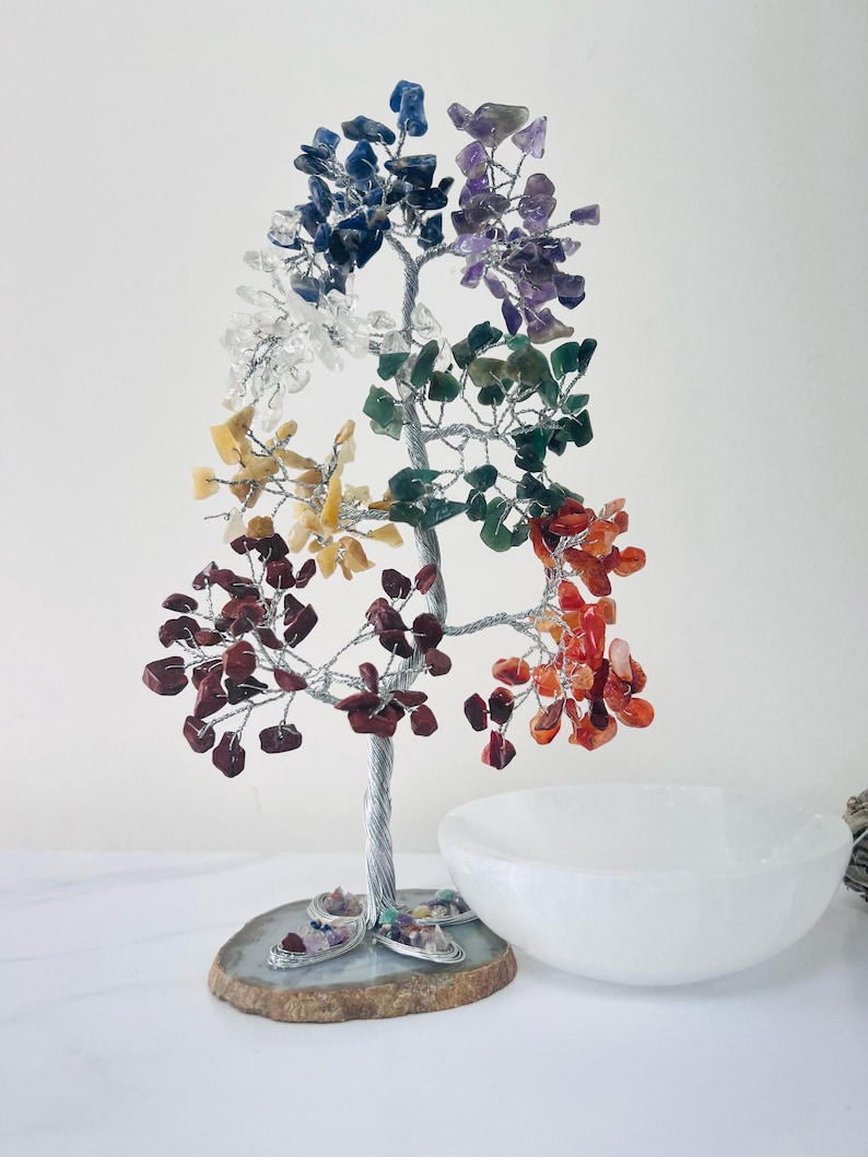 Chakra Crystal Tree, Healing Crystal Tree, Gemstone Tree, Tree of Life ...