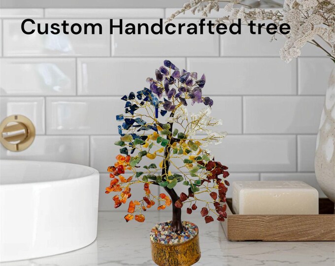 Moonstone Willow Bonsai Tree, Chakra Healing Gemstone Tree, Stone of ...