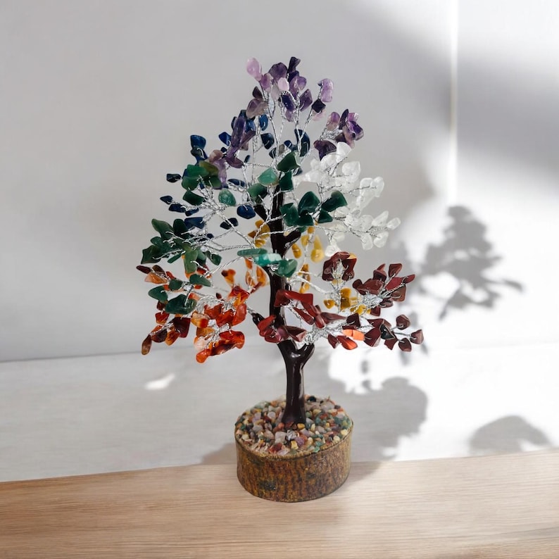 Chakra Crystal Tree, Crystal Tree, Gemstone Tree, Bonsai Tree , Seven ...