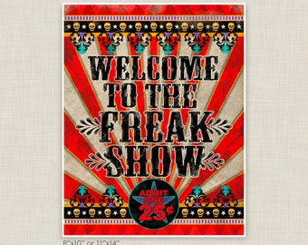 Freak Show Poster - Etsy