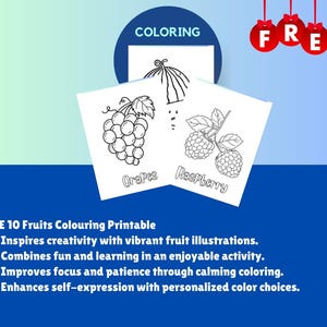 Printable Counting 1-10 Worksheets Fruits Edition + Free Fruit Coloring ...