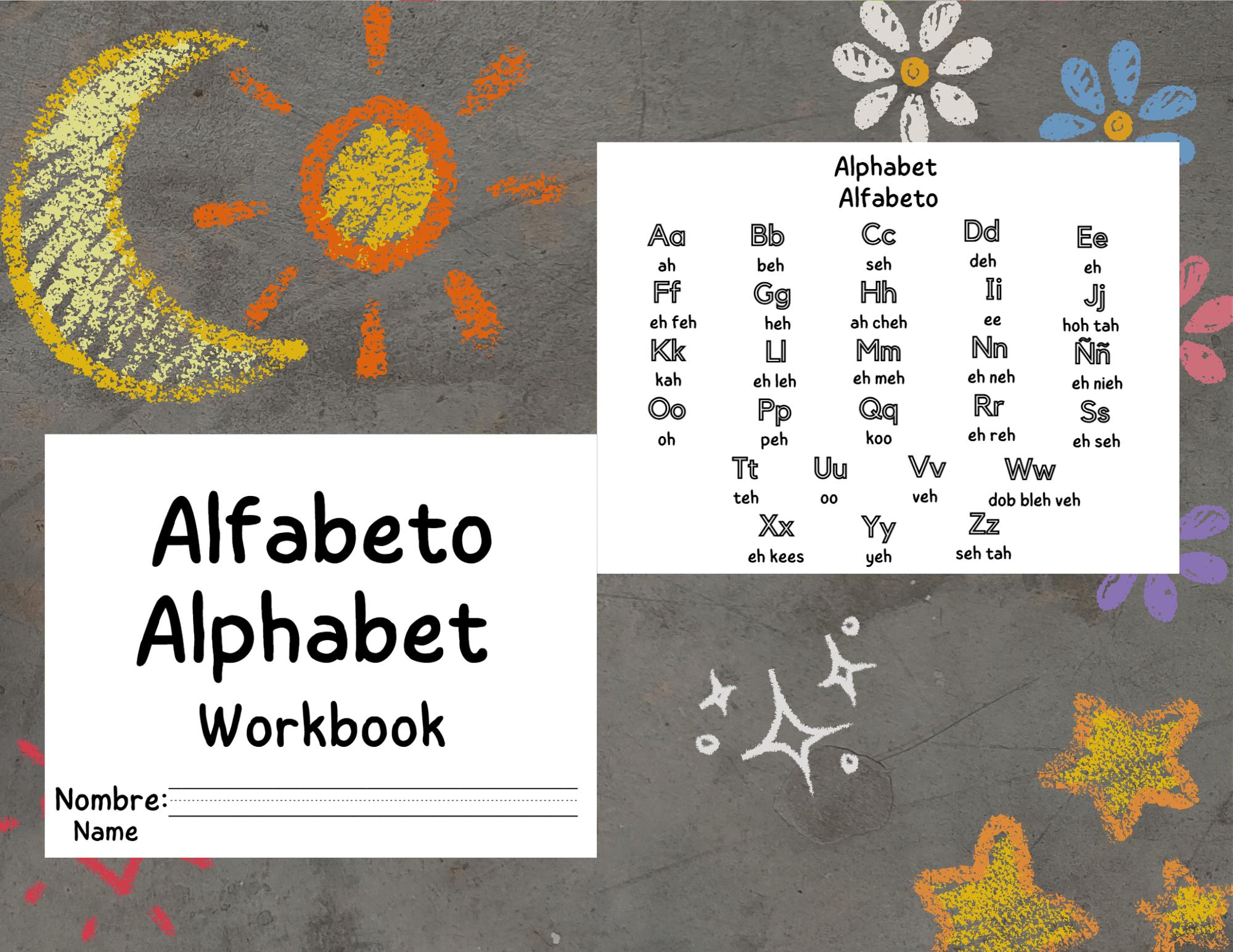 Spanish Letter Tracing and Word Recognition Coloring Printable ...