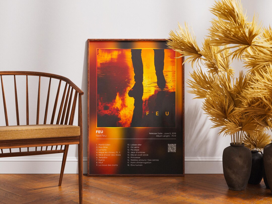 Feu NEKFEU Poster Rap Poster French Rap Rap Album Poster Digital File ...