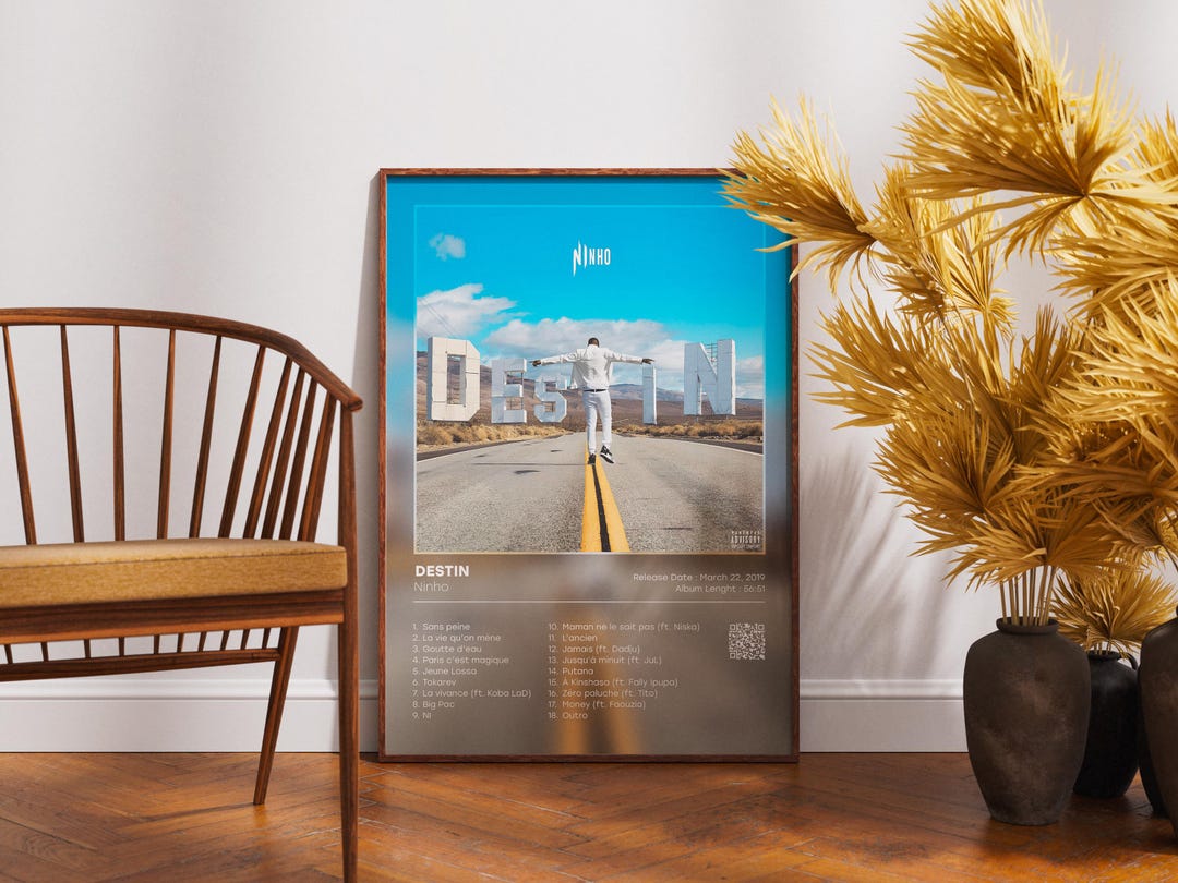 Destin NINHO Poster Rap Poster French Rap Rap Album Poster Digital File ...