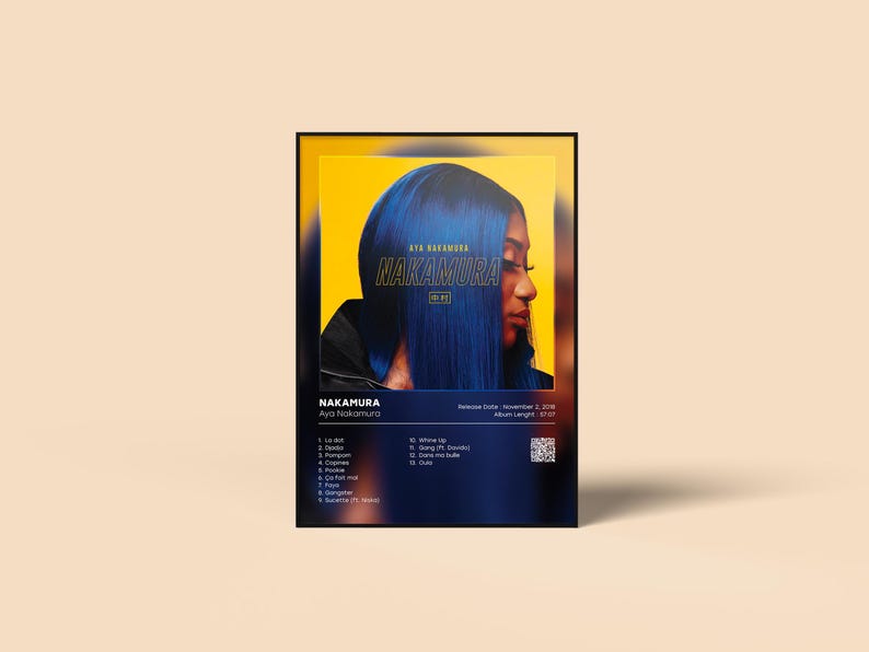 Aya NAKAMURA Poster | Rap Poster | French Rap | Rap Album Poster ...